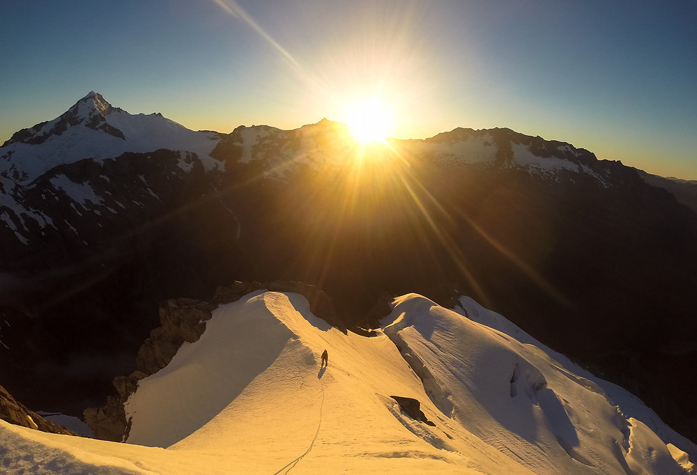 Climbing Mount Barff from Liverpool Hut