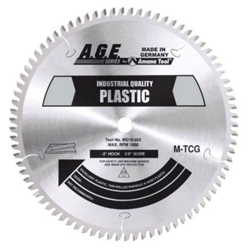 A.G.E. Industrial Plastics Saw Blade for Sheet Plastics, Acrylic ...