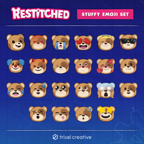Restitched: Stuffy Emoji Set | Trixel Creative