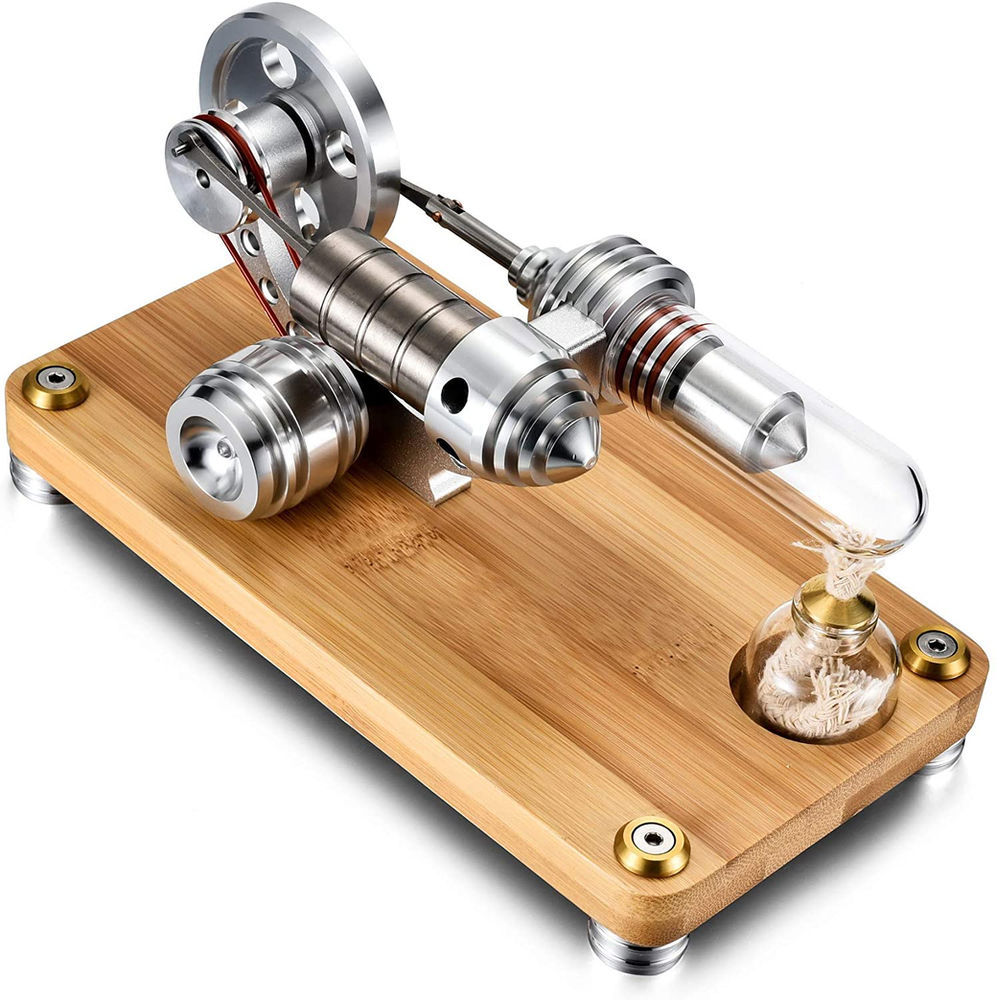 HOW GAMMA TYPE STIRLING ENGINE WORKS