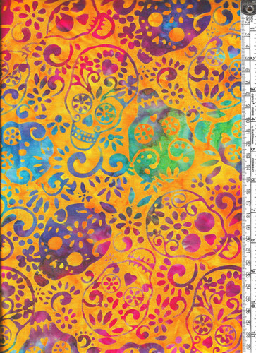 21. Batik Skulls Gold | strangelynormal