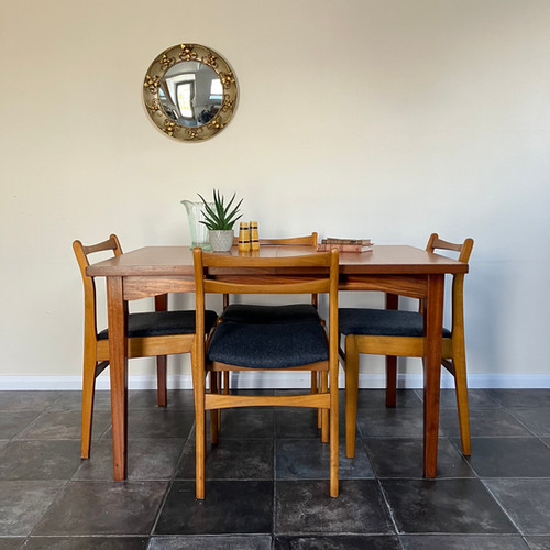 Mid Century 1970's Teak Extending Dining Table by Beautility | website-1