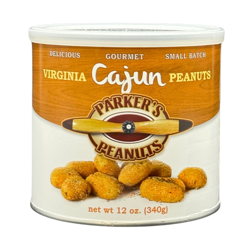 Parkers Peanuts Cajun Peanuts 12oz Cans (Case of 6) | VHF