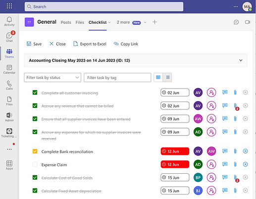 Recurring Tasks & To-do Lists for Microsoft Teams | Checklist As A Service