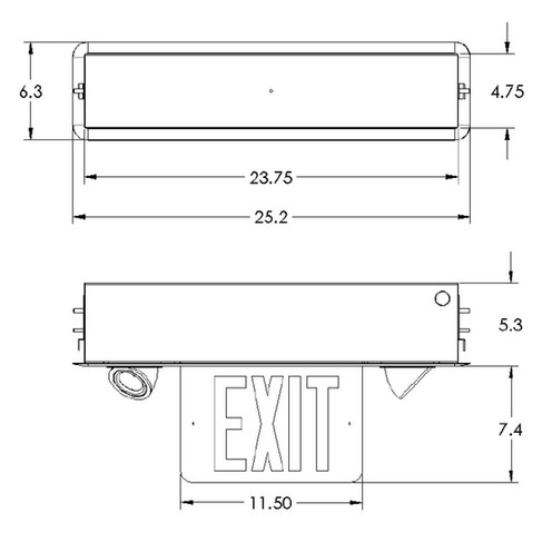 Astralite Emergency Lighting: ELX-MREdgelit Exit-EM Combination Unit