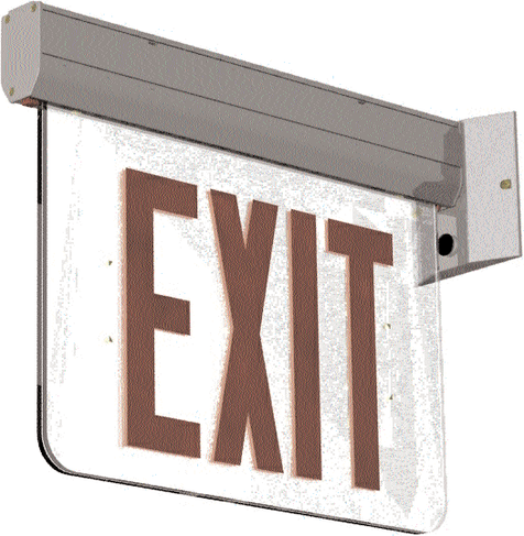 Astralite Emergency Lighting: ELX-USMSurface Mounted LED Edgelit Sign
