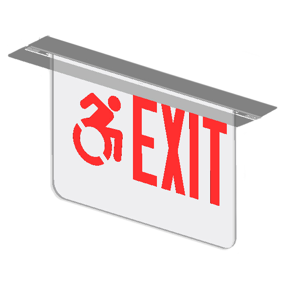 Astralite Emergency Lighting: ELX-HC-CT-UNVRC Edgelit Exit Sign With ...