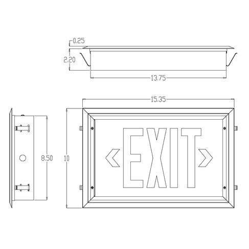 Astralite Emergency Lighting: LLELow-Level Exit Sign