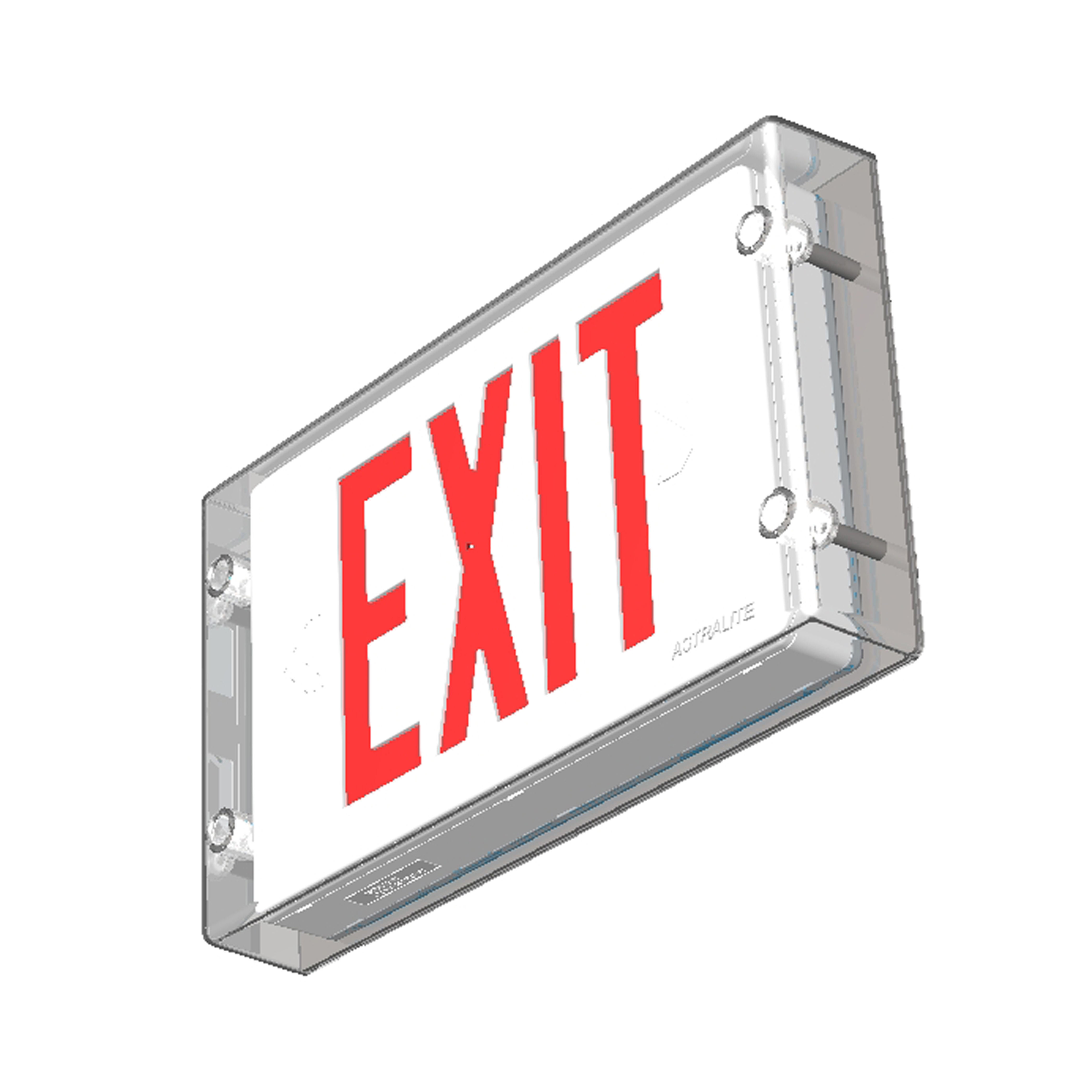 Astralite Emergency Lighting: SST-VRS-4X NEMA 4X Stainless Steel Exit Sign
