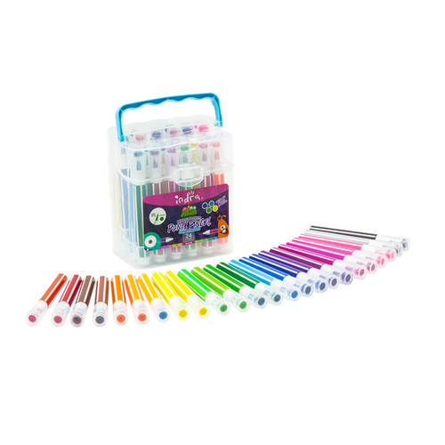 set 24 marcadores con sello punta pincel | indrapapeleria