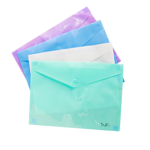 paquete 12 folder plastico oficio pastel | indrapapeleria