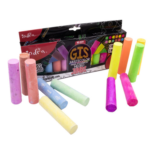set 12 gises jumbo redondos c/colores neon | indrapapeleria