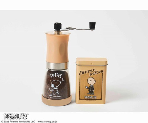 A PEANUTS-themed, Snoopy-designed Coffee Mill with a Mini Can ...