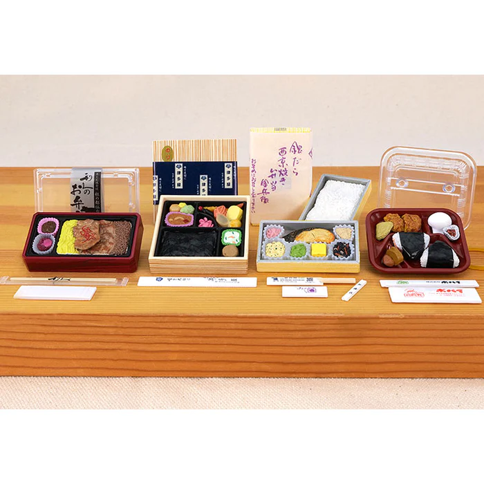 Gakuya Japan Bento Gachapon Miniature Collection: Tsutaya, Kinbe, Rikyu-gyutan, Popeye Onigiri