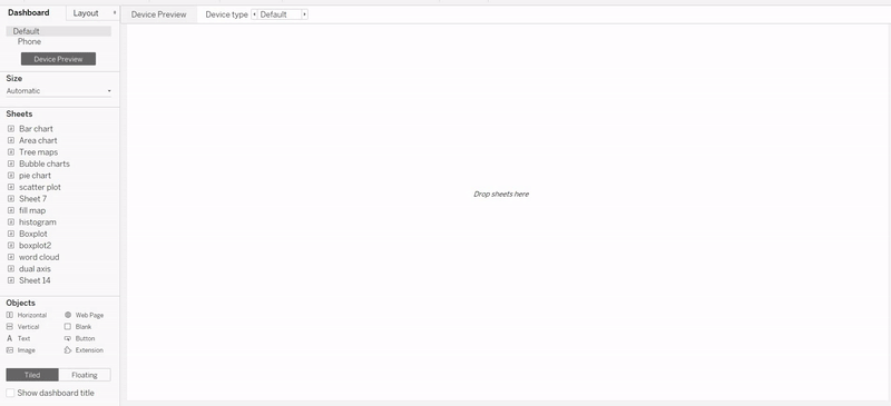 Creating a dashboard in Tableau