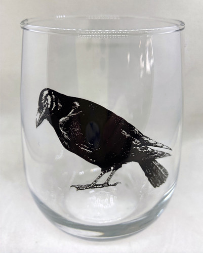 Crow Stemless Wine Glass | Crow