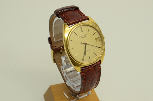 Authentic Longines Vintage Watch Quartz 34mm Swiss Gold Plated SS Steel ...