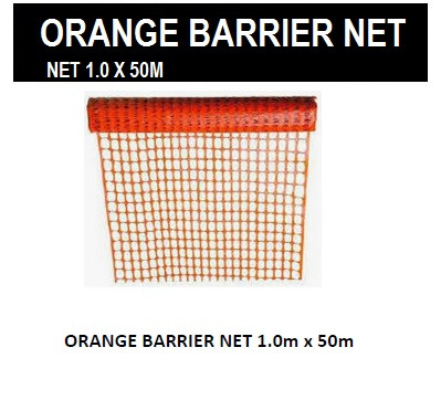 Orange Barrier Net 1.0m x 50m | Safety Corp