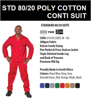 Vulcan Standard 80/20 Poly Cotton Conti Suit | Safety Corp