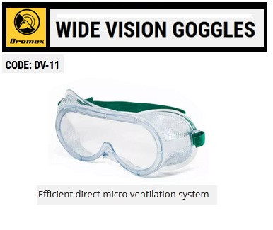 Dromex DV-11 Wide Vision Goggles CODE: DV-11 | Safety Corp