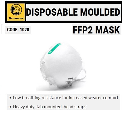 Dromex Disposable Moulded FFP2 Mask 1020 | Safety Corp