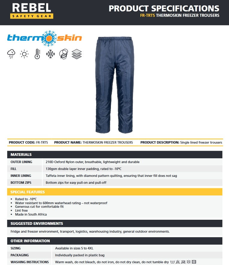 FREEZER WEAR | Safety Corp