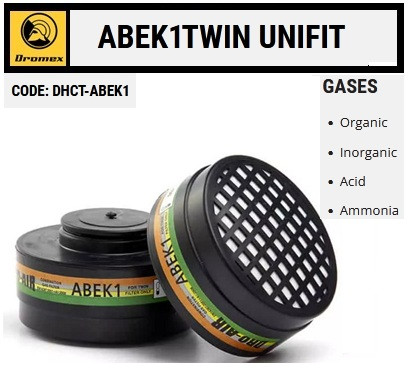 ABEK1 Twin Unifit Filter DHCT-ABEK1 (sold as a set of 2 per pack ...