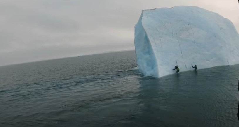 Chilling Moment Two Ice Climbers Are Plunged Into North Pole Waters ...