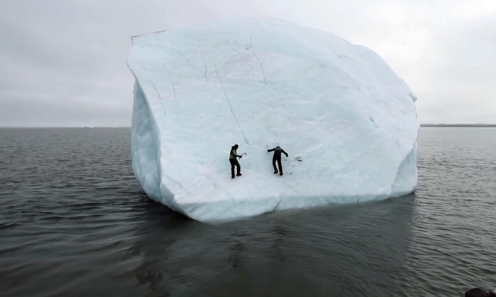 Chilling Moment Two Ice Climbers Are Plunged Into North Pole Waters ...