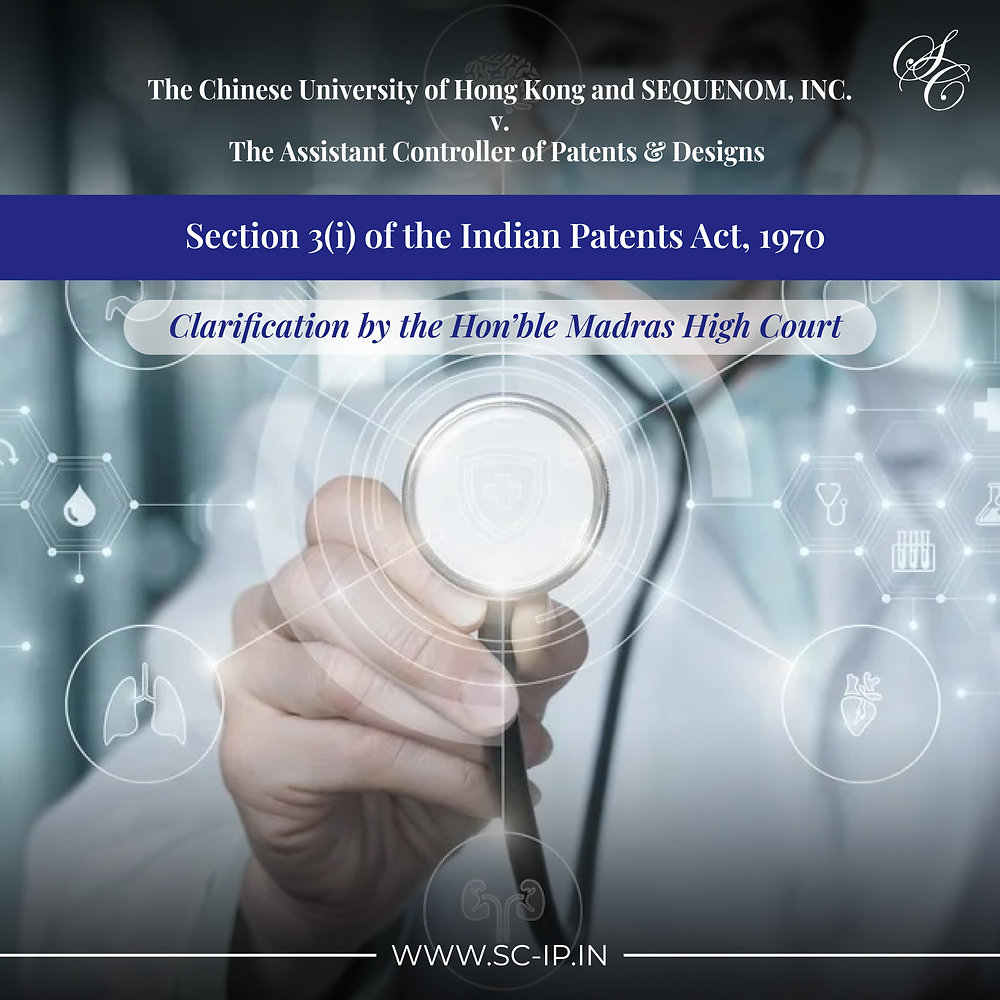 The Chinese University of Hong Kong and SEQUENOM, INC.