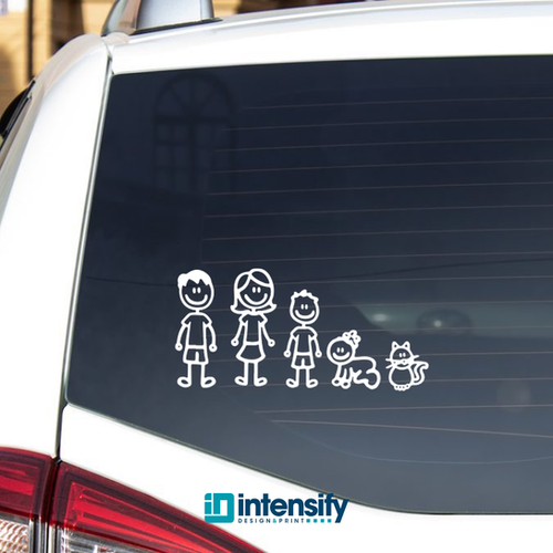 Family on board car decal | Intensify