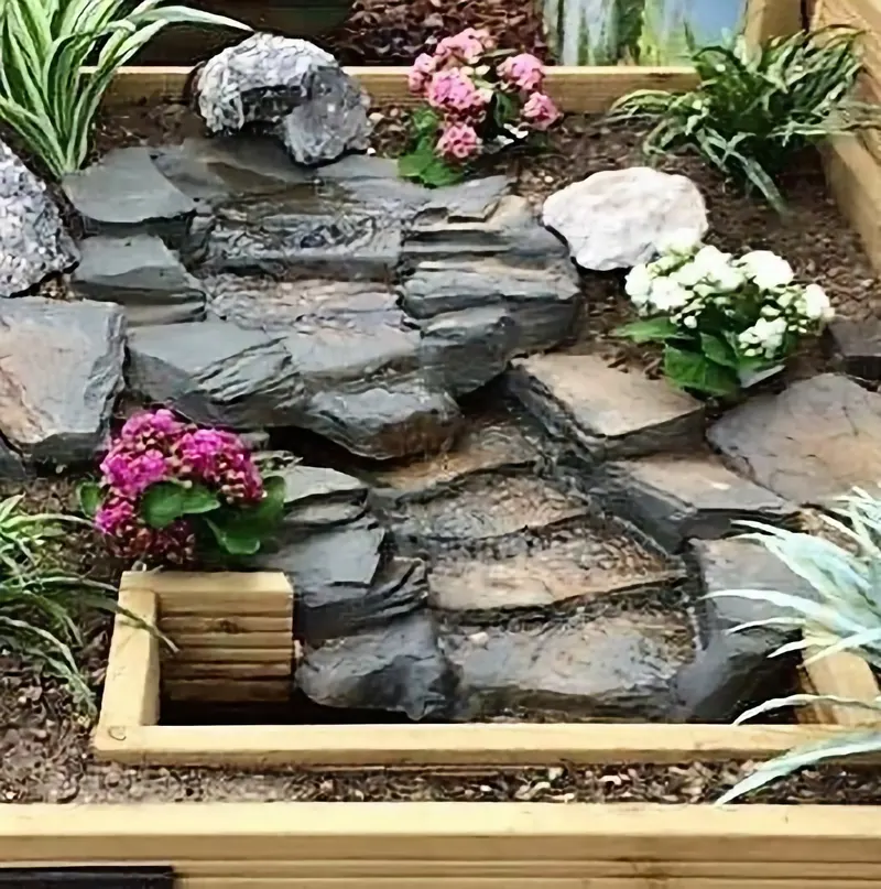 Concrete Staubbach Falls Combination Garden Waterfall | Rockways