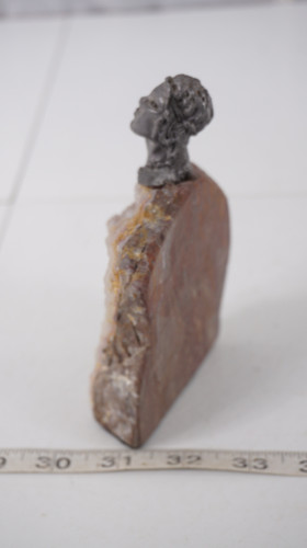 Small Bust On Natural Rock Sculpture | OldTownArchSalvage