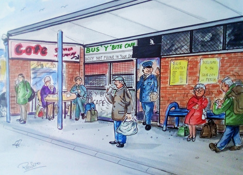 Perth Bus Station Cafe | Pedro Brock Art