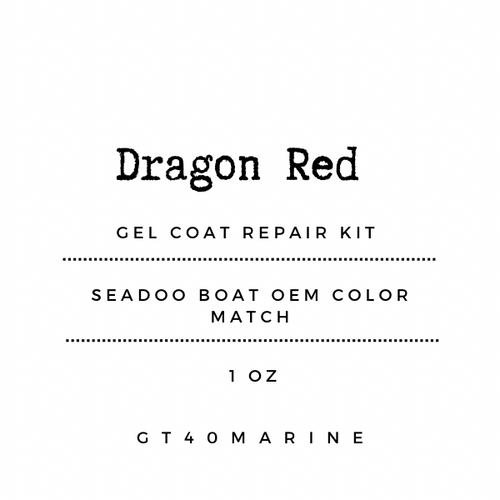 Seadoo Dragon Red Gel Coat Kit 1oz | Gt40Marine