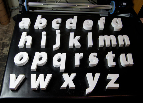 Straight Edge Lower Case Letters From A to Z | awesome-signage