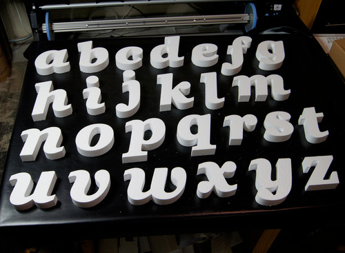 Straight Edge Lower Case Letters From A to Z | awesome-signage