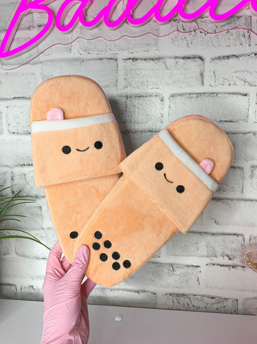 Plush Boba Slippers | Baddieful Co