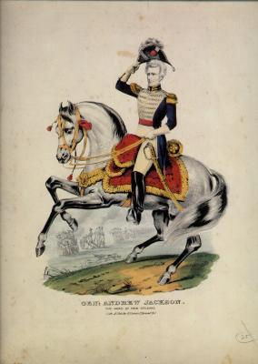 "GEN. ANDREW JACKSON - THE HERO OF NEW ORLEANS" Artwork by Currier & Ives