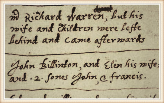 Richard Warren, Mayflower Passenger