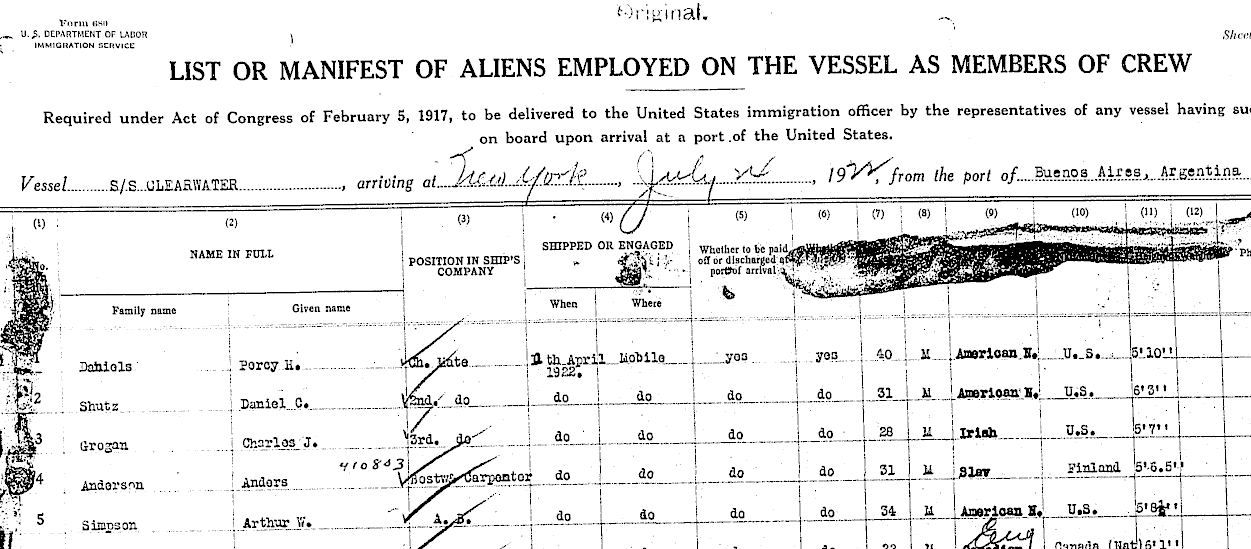 The travels of Percy Daniels