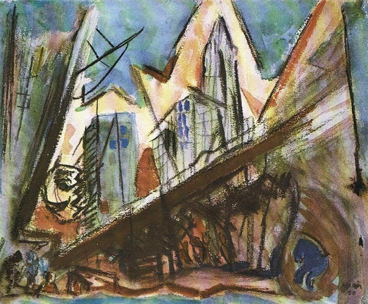 "LOWER MANHATTAN" Artwork by John Marin