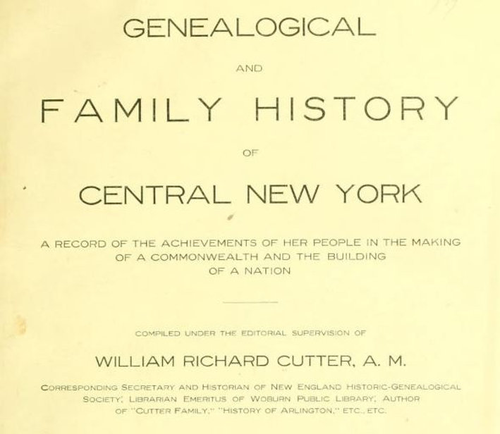 Genealogical and Family History of Central New York