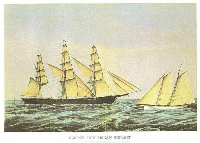 "CLIPPER SHIP OCEAN EXPRESS" Artwork by Currier & Ives