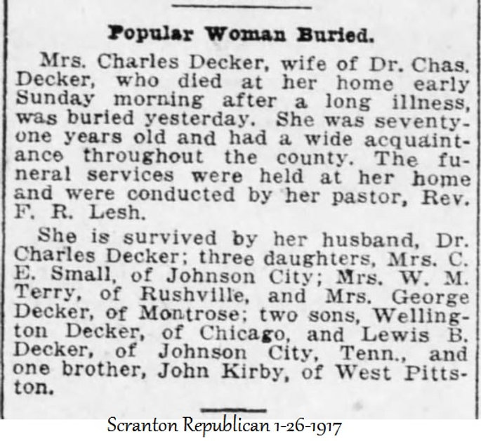 Dr. Charles Decker of Scranton, PA c.1917