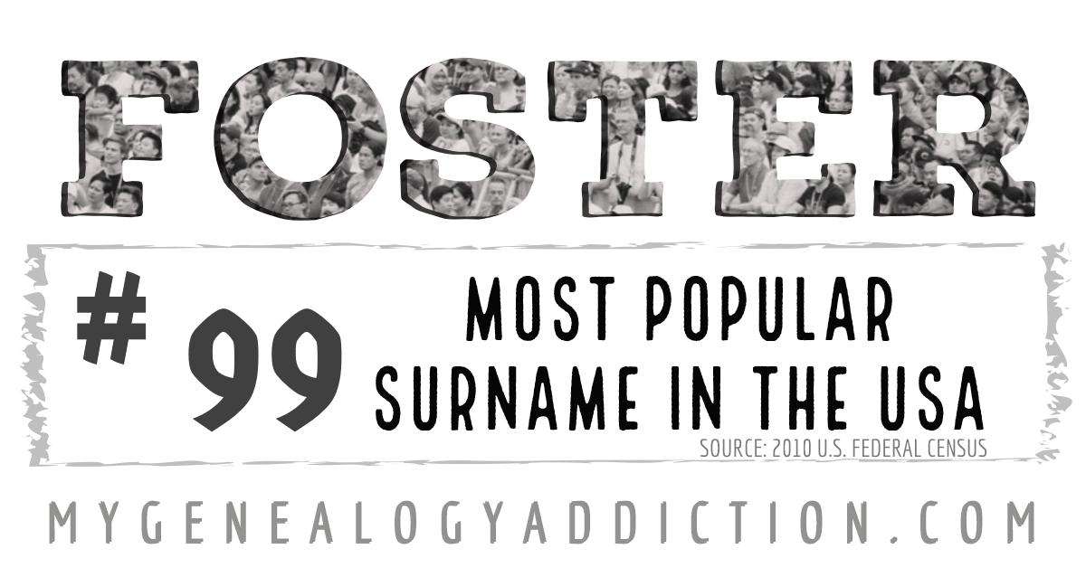 Foster family history, statistics, genealogy resources and more