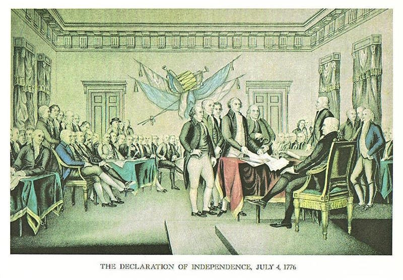 "DECLARATION OF INDEPENDENCE" Artwork by Currier & Ives