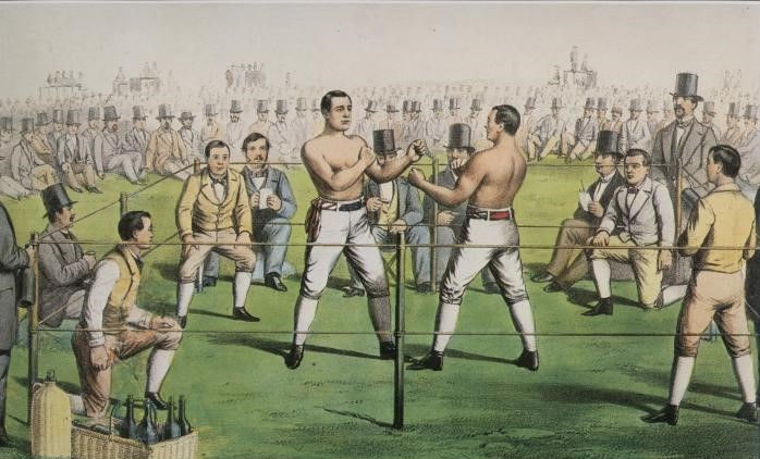 "A GREAT FIGHT FOR THE CHAMPIONSHIP" Artwork by Currier & Ives