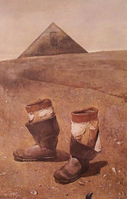 "SEA BOOTS" Artwork by Andrew Wyeth (1917-)