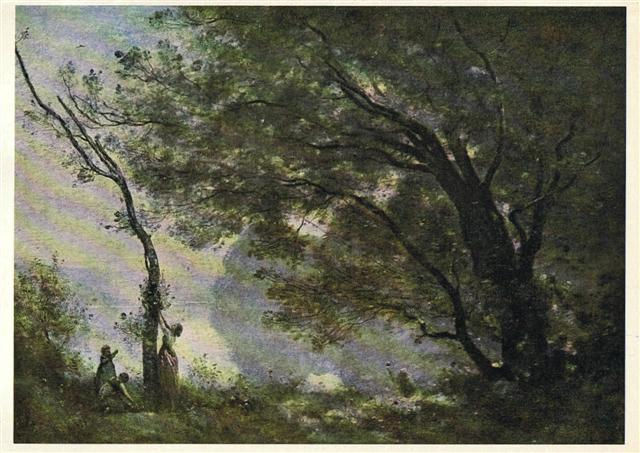 "Souvenir de Mortefontaine" Artwork by Jean-Baptiste-Camille Corot